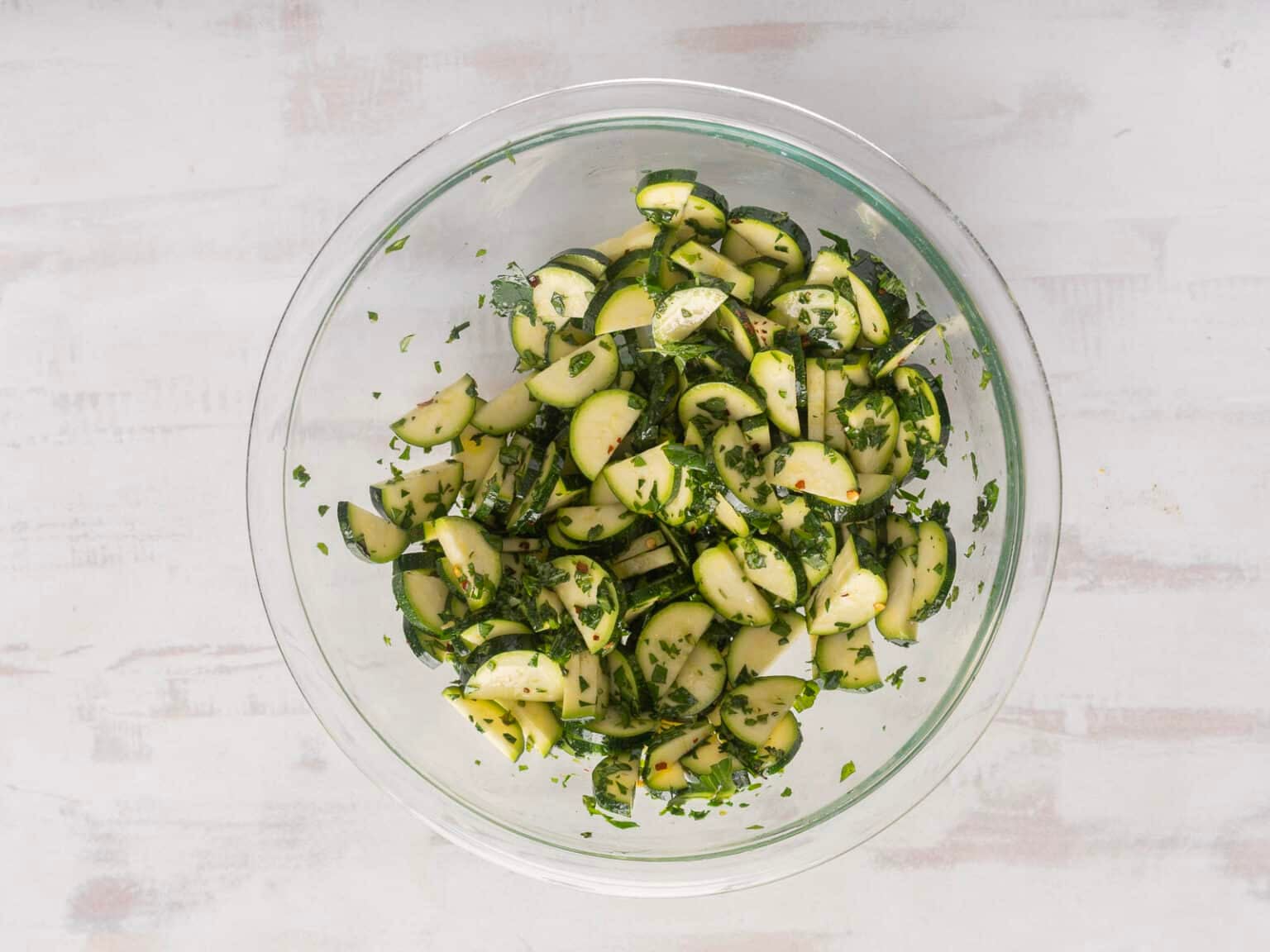 Raw Zucchini Salad with Creamy Feta Dressing - Peel with Zeal