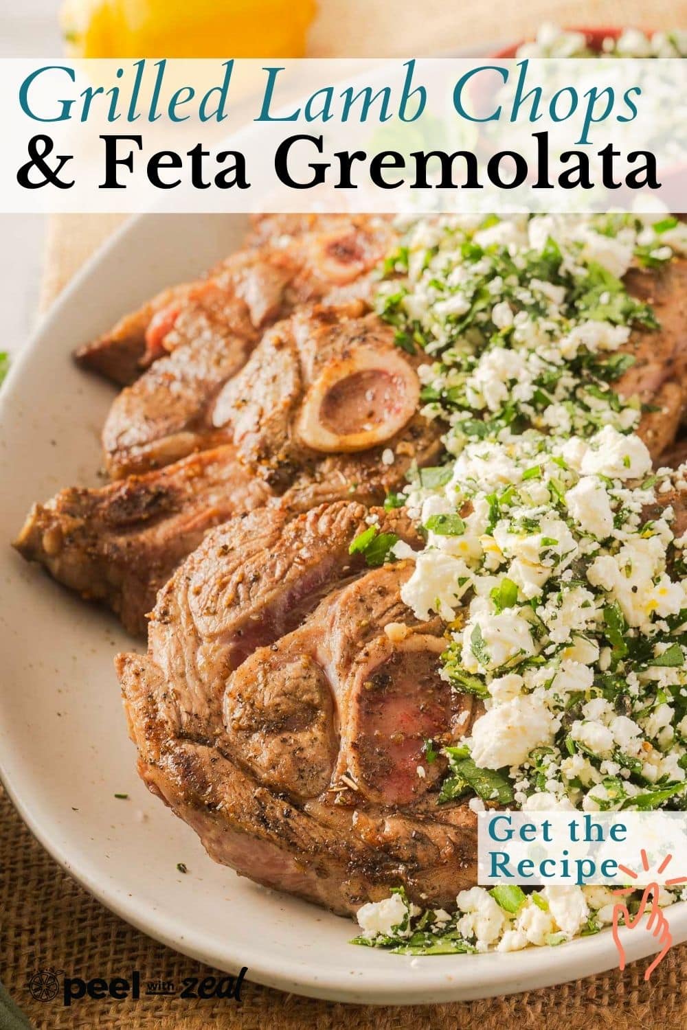 Grilled Lamb Shoulder Chop with Feta Gremolata - Peel with Zeal