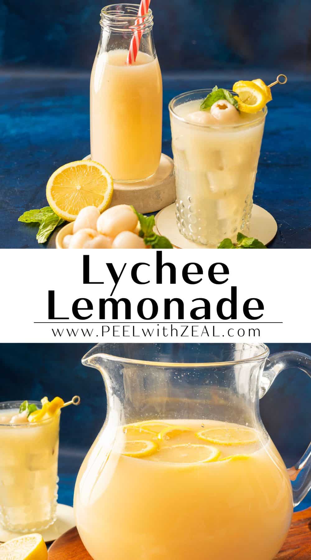 Homemade Lychee Lemonade - Peel with Zeal