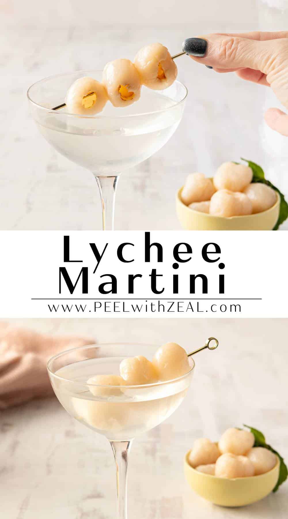 Lychee Martini with Vodka - Peel with Zeal