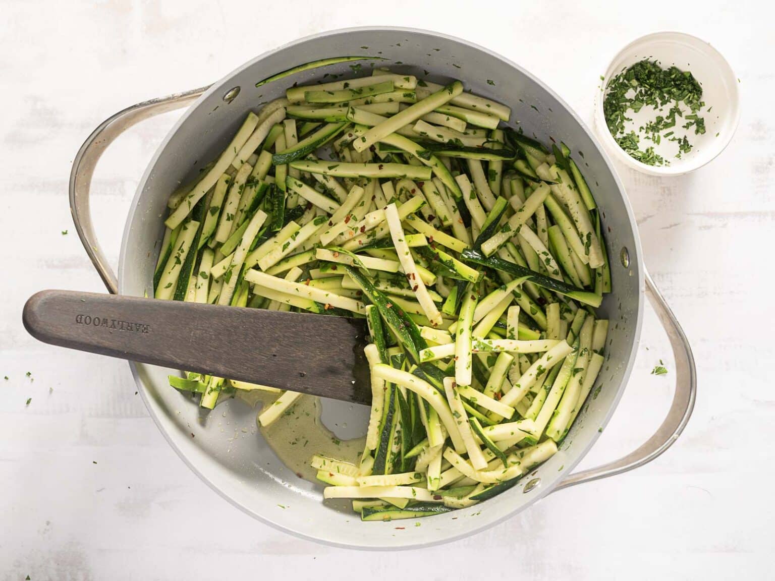 Sauteed Zucchini with Pecorino - Peel with Zeal
