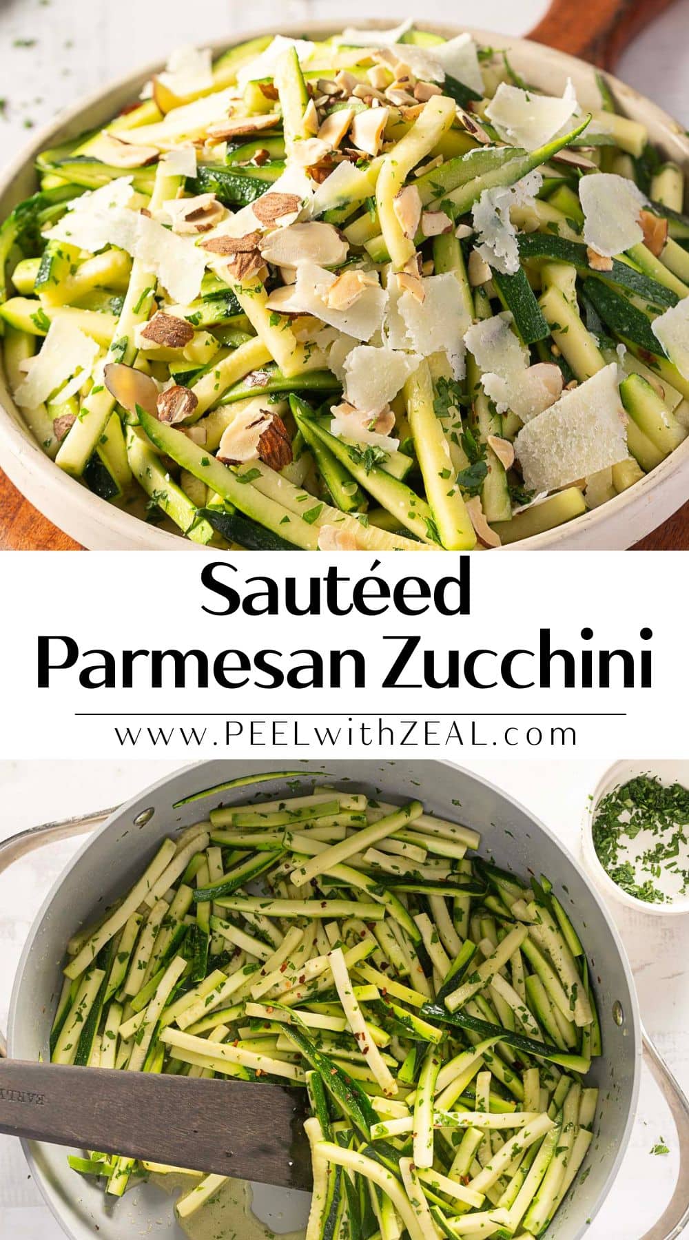 Sauteed Zucchini with Pecorino - Peel with Zeal