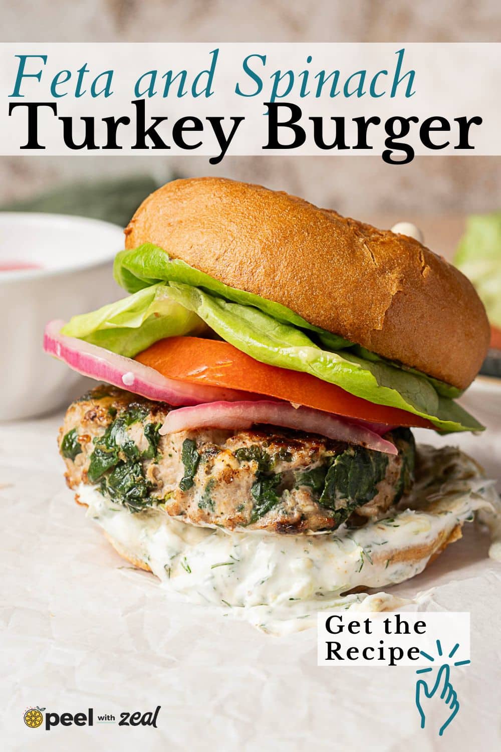 Spinach and Feta Turkey Burgers - Peel with Zeal