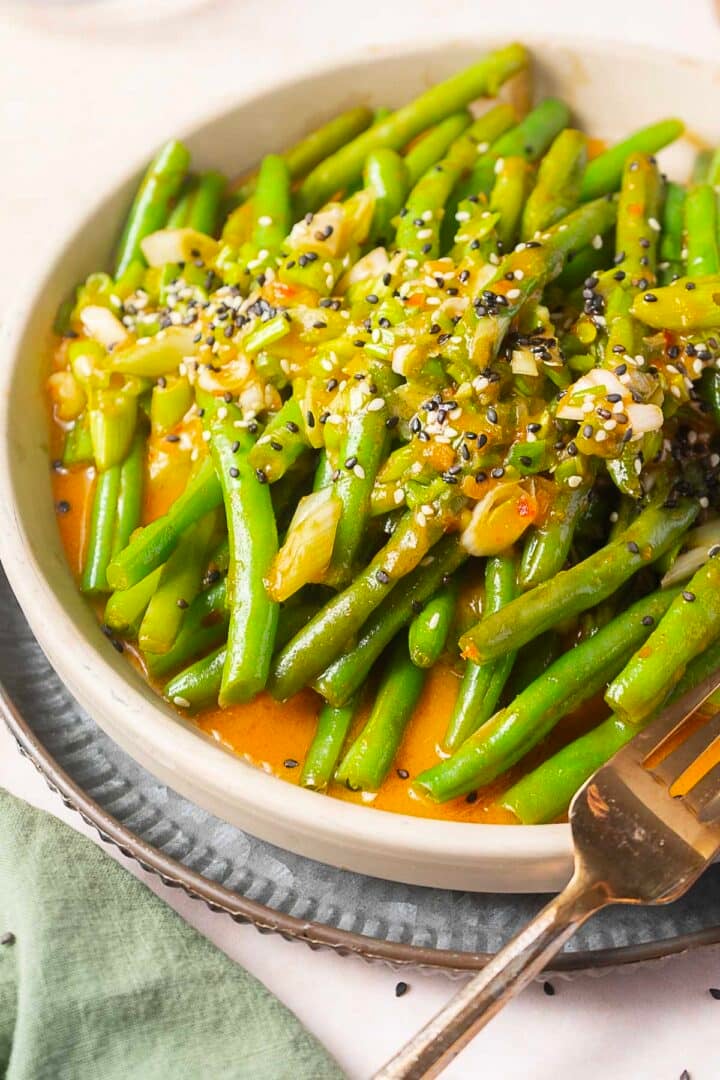 Spicy Miso Green Beans - Peel with Zeal