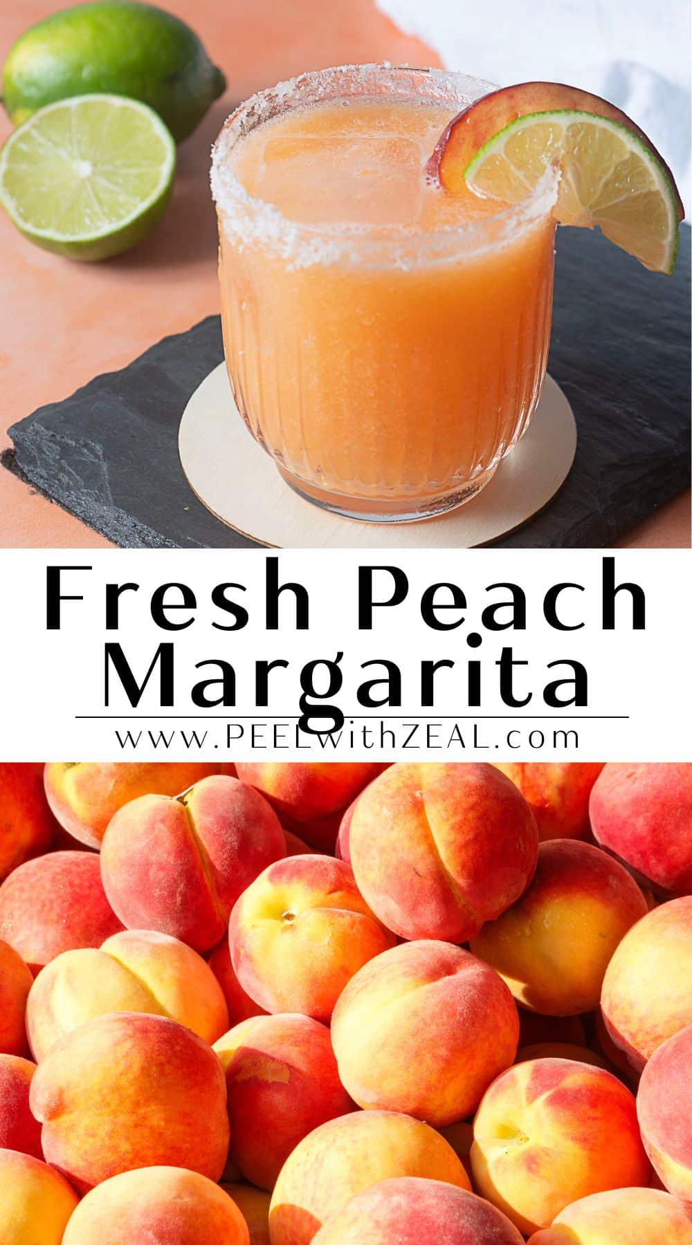 Fresh Peach Margarita - Peel with Zeal