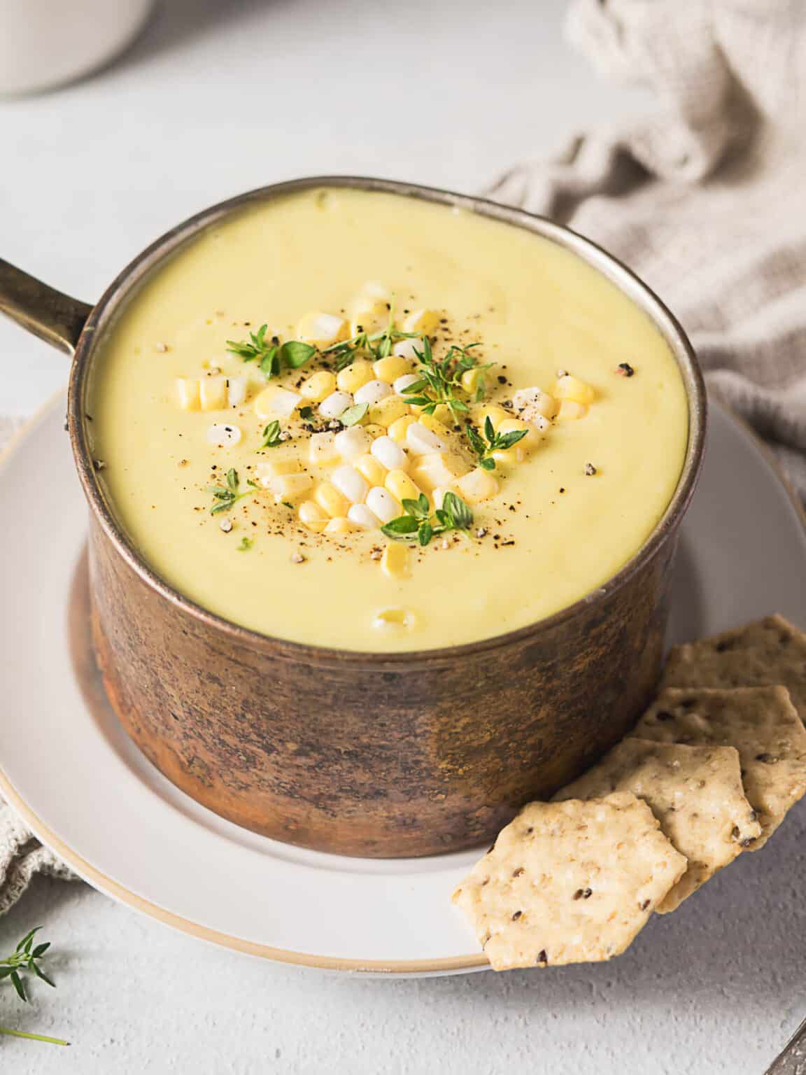 Creamy Sweet Corn Bisque (No Flour) - Peel with Zeal