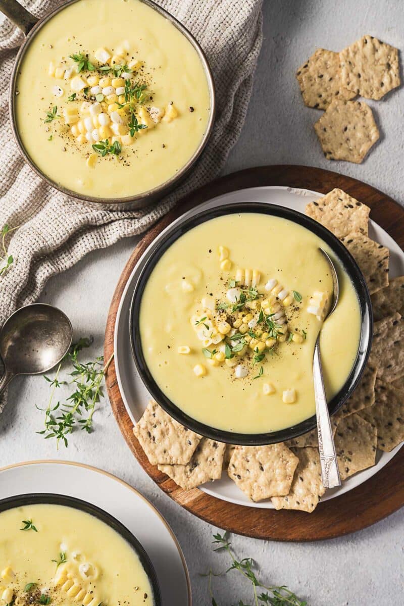 Creamy Sweet Corn Bisque (No Flour) - Peel with Zeal