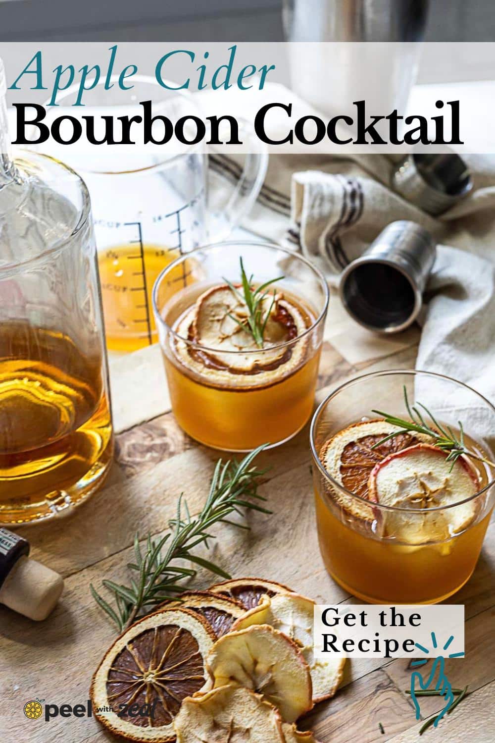 Bourbon Apple Cider Cocktail - Peel with Zeal