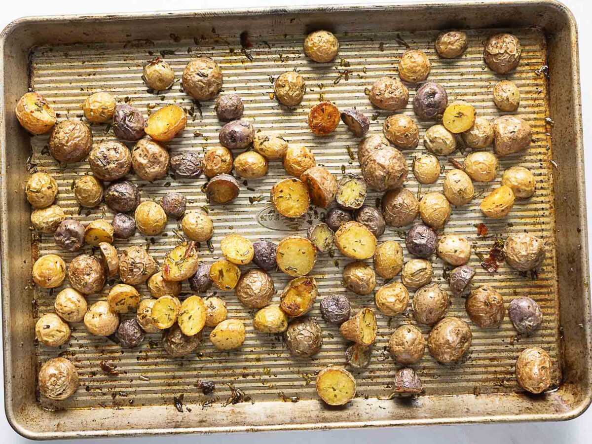 Crispy Rosemary Roasted Baby Potatoes - Peel with Zeal
